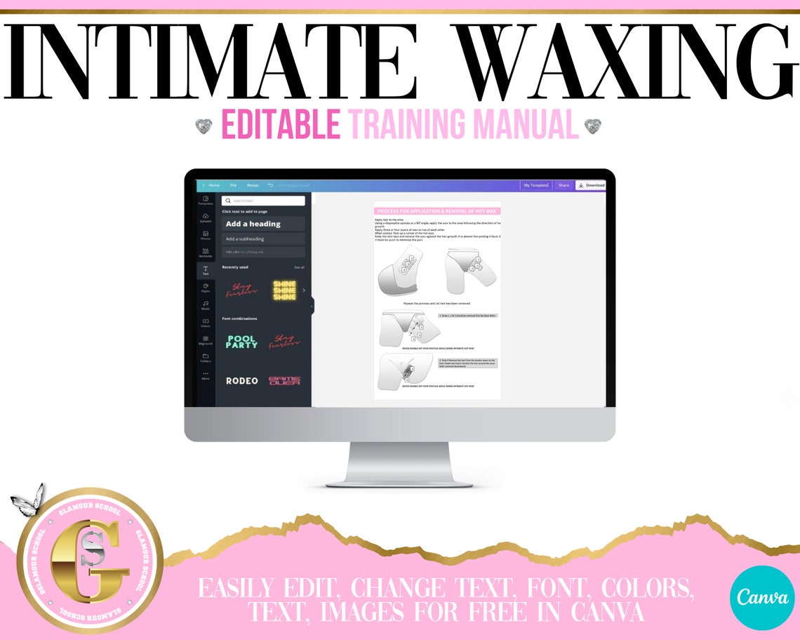 Waxing Training Manuals Female Waxing Full Body Waxing - Etsy