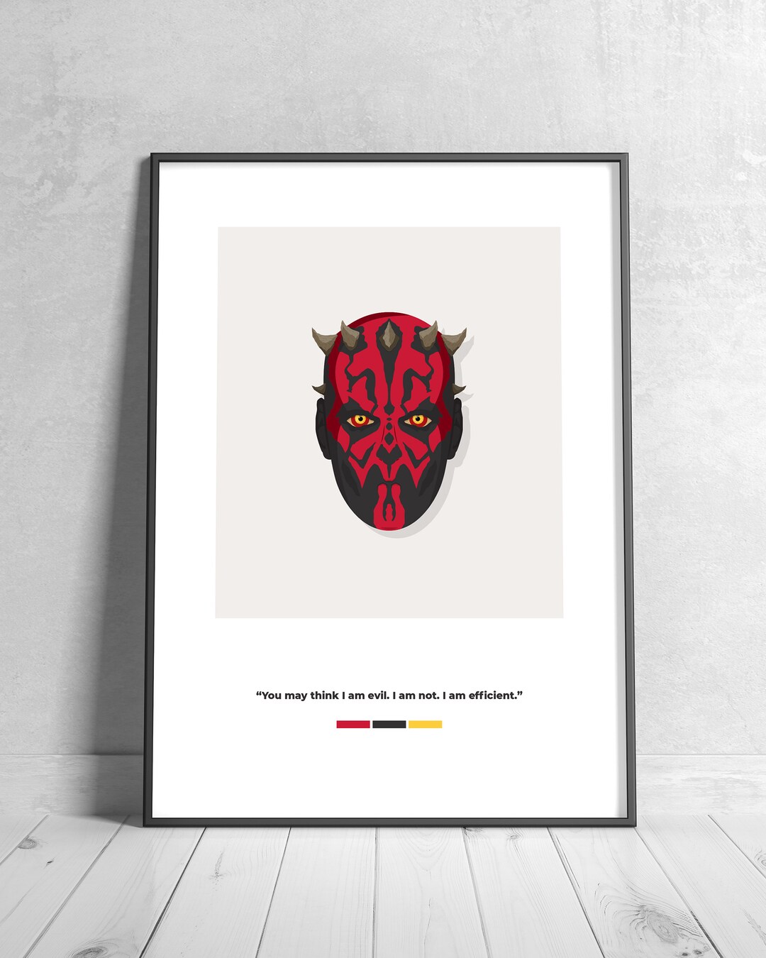 Minimal Star Wars Movie Poster Darth Maul Quote Poster you May Think I ...