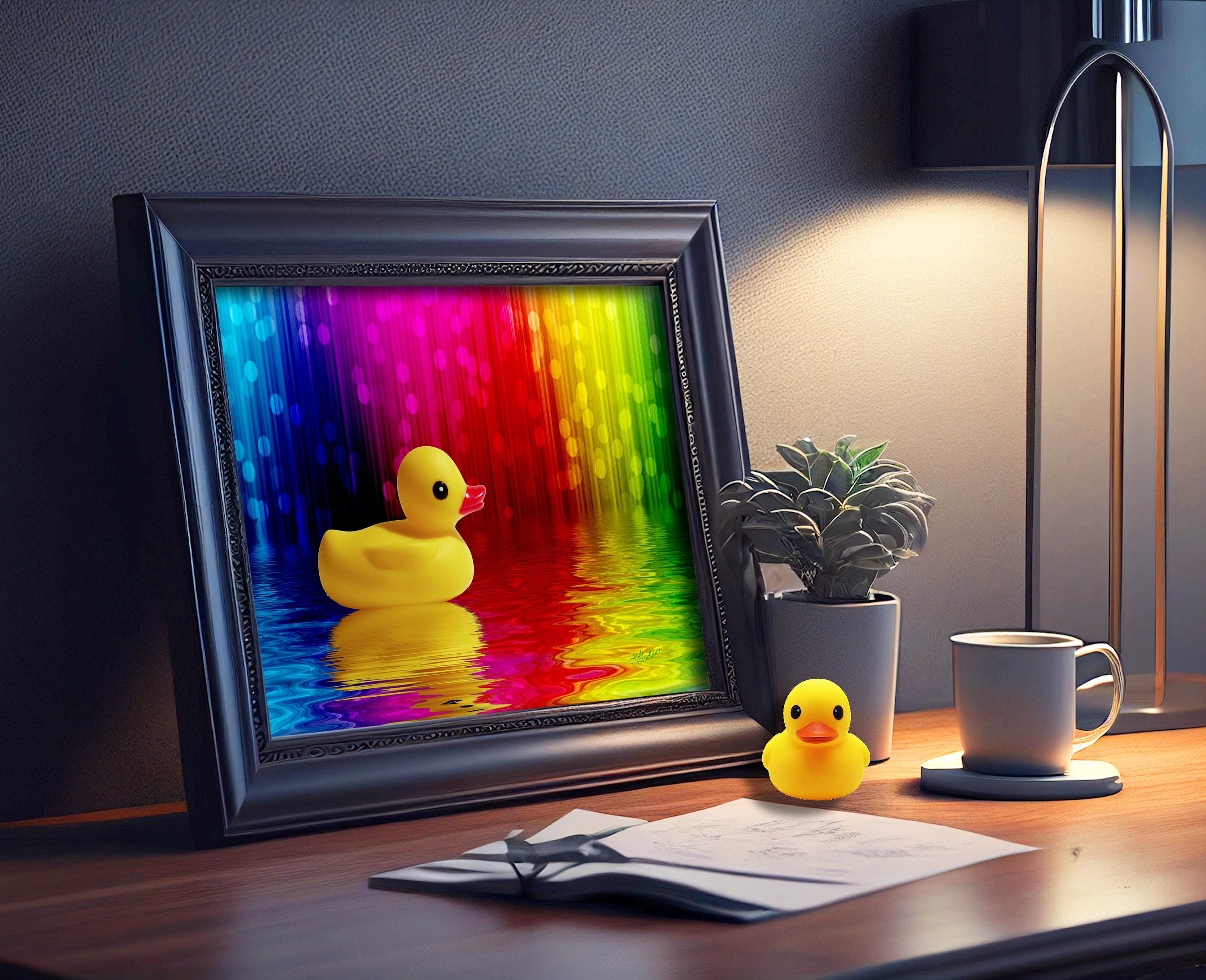 Rubber Duckie Photograph, Colorful Digital Art, Art for Your Kids Room ...