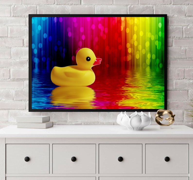 Rubber Duckie Photograph, Colorful Digital Art, Art for Your Kids Room ...
