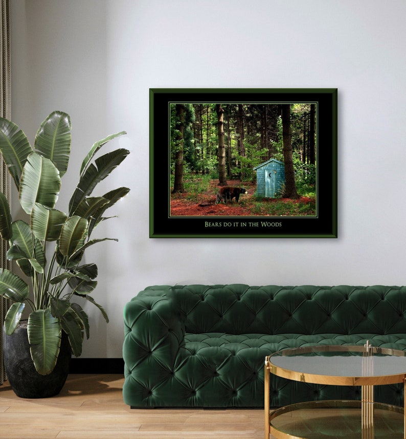 Bear and Outhouse in the Woods Photo, Instant Download, Grizzly Bear ...
