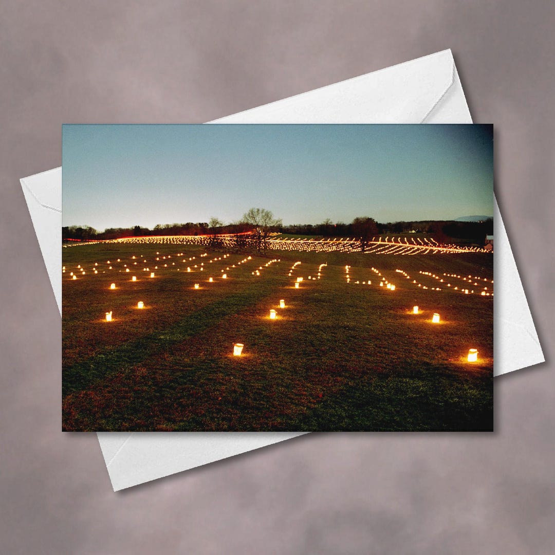 Huge Field of Luminaries Photo Greeting Card, Antietam Memorial ...