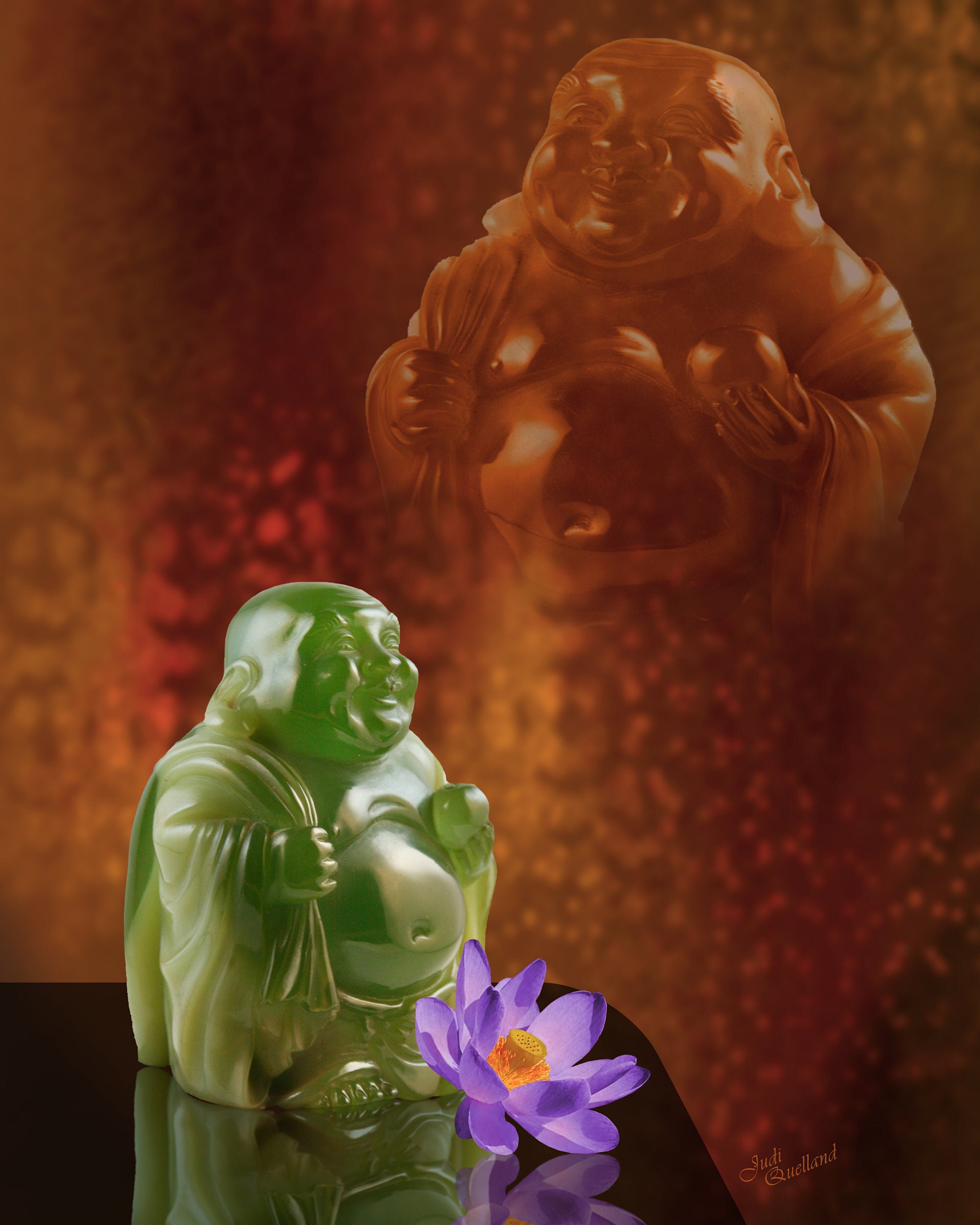 Ho-tei Buddha Arty Photograph, Instant Download, Jade Colored Figurine ...