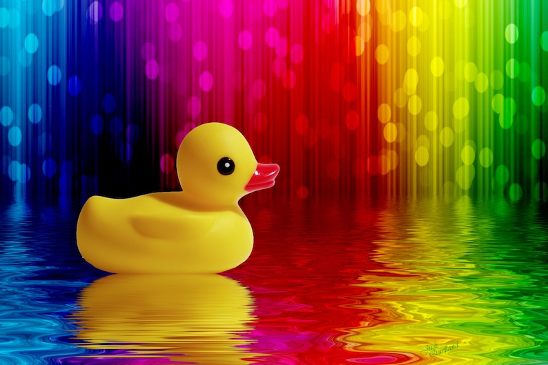Rubber Duckie Photograph, Colorful Digital Art, Art for Your Kids Room ...