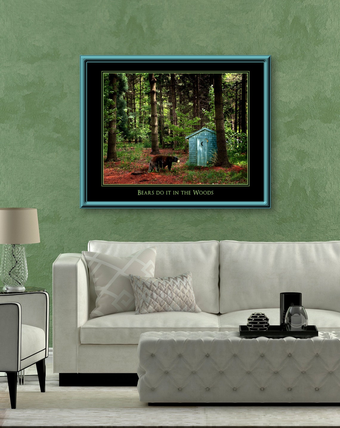 Bear and Outhouse in the Woods Photo, Instant Download, Grizzly Bear ...