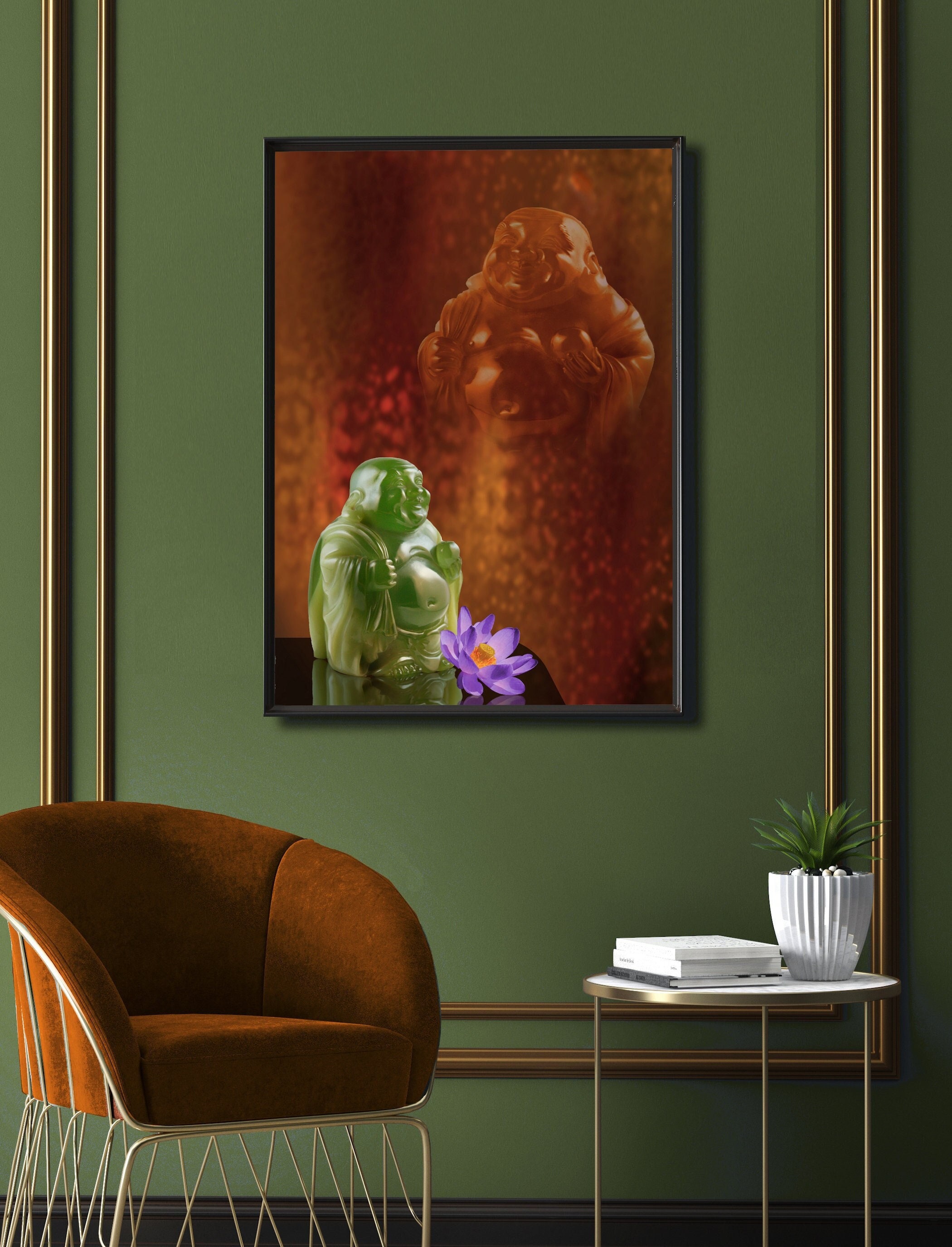 Ho-tei Buddha Arty Photograph, Instant Download, Jade Colored Figurine ...