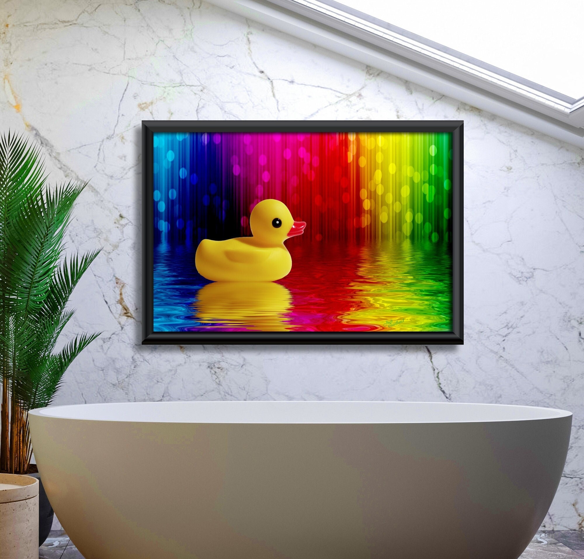Rubber Duckie Photograph, Colorful Digital Art, Art for Your Kids Room ...
