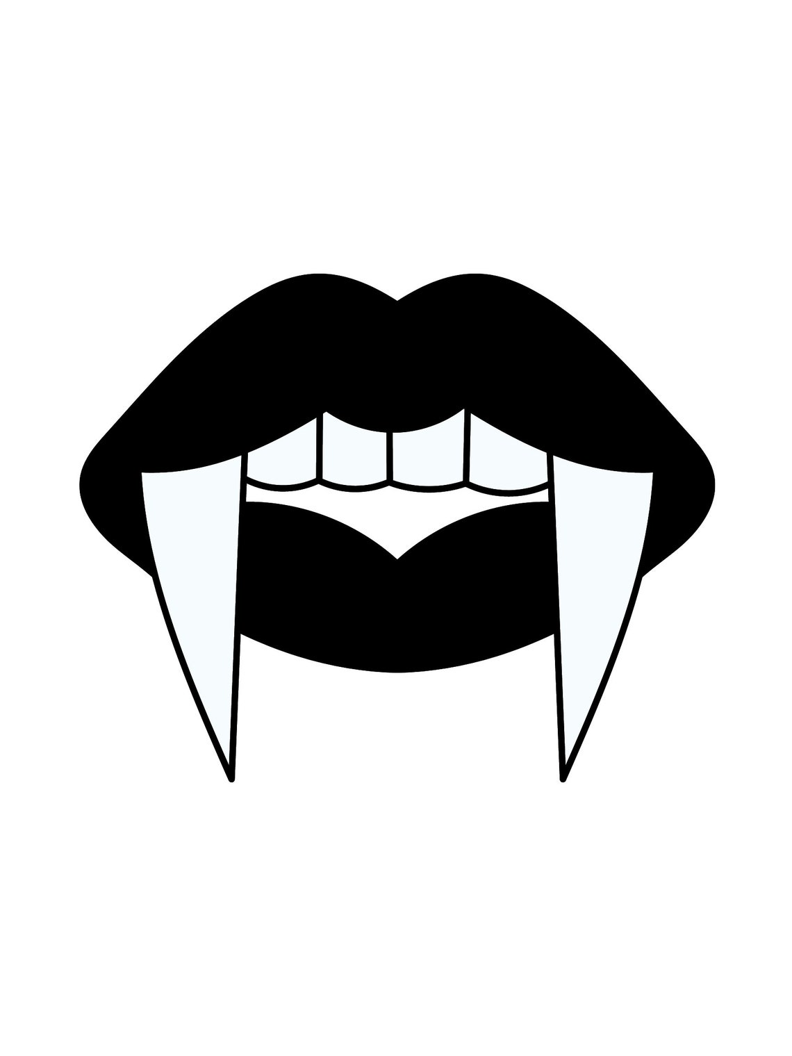 Lip With Fangs Decal DIGITAL FILE Halloween Decal Edgy - Etsy