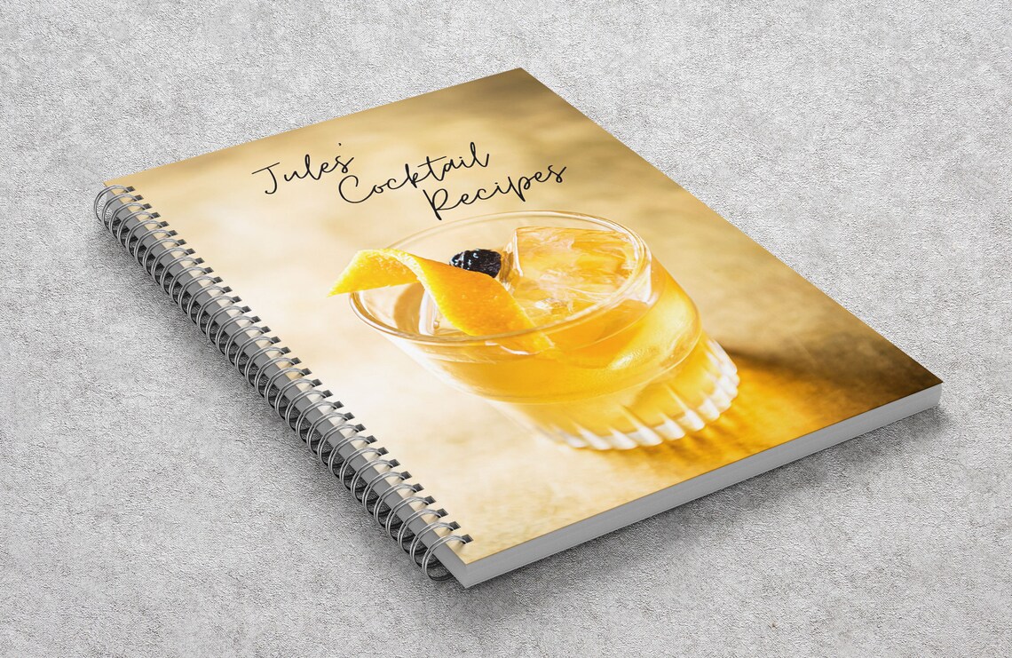 Personalised Cocktail Recipe Notebook, A5 Blank Journal, Write Your Own Drink Recipes, Great ...