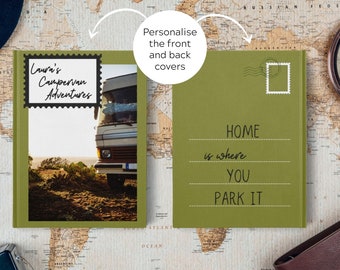 Personalised Camper Van Travel Adventure Notebook, Personalised Travel ...