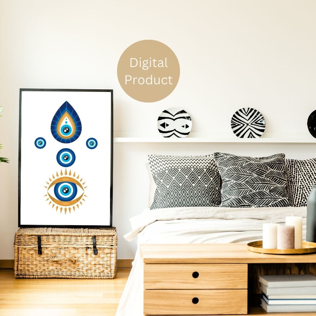 Evil Eye Poster: Nazar Art Print (digital Download) - Etsy