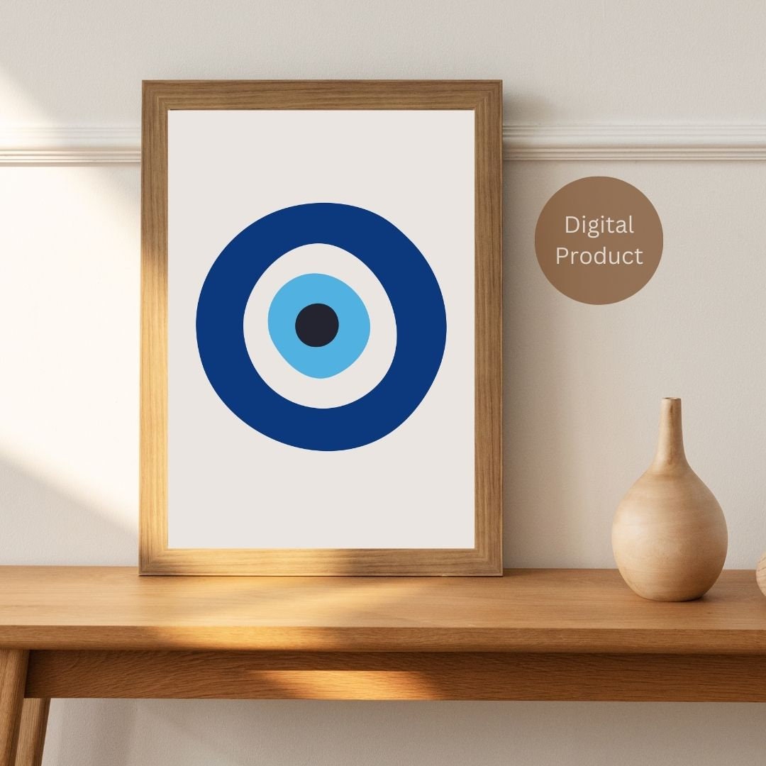 Evil Eye Poster, Nazar Poster, Evil Eye Printable, Home Decor, Digital ...