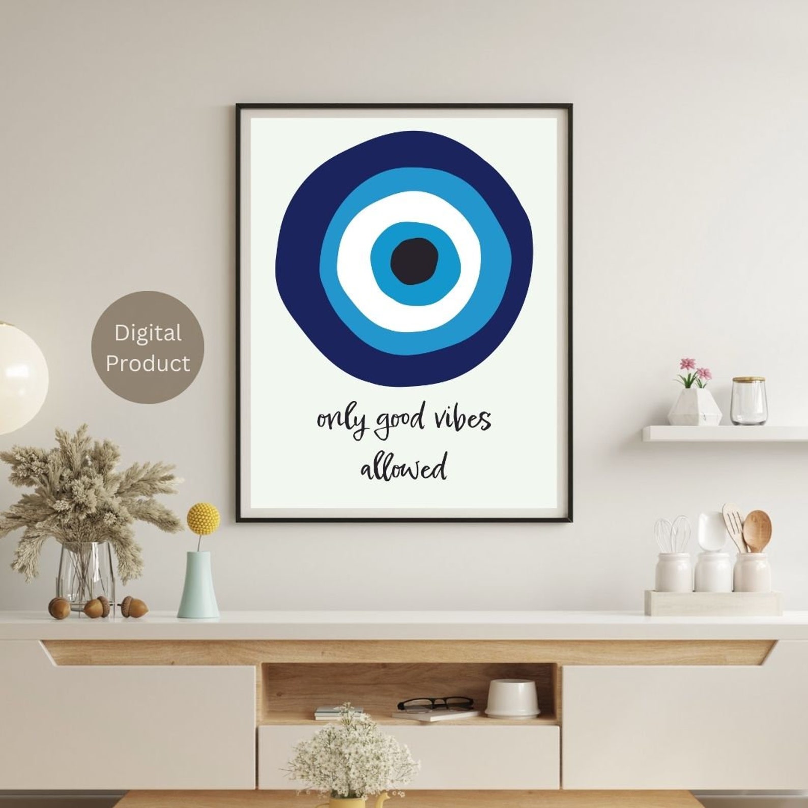 Evil Eye Poster, Nazar Poster, Evil Eye Wall Decor, Evil Eye Printable ...