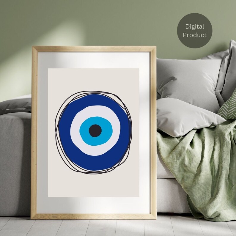 Evil Eye Poster, Nazar Poster, Evil Eye Wall Decor, Evil Eye Printable ...