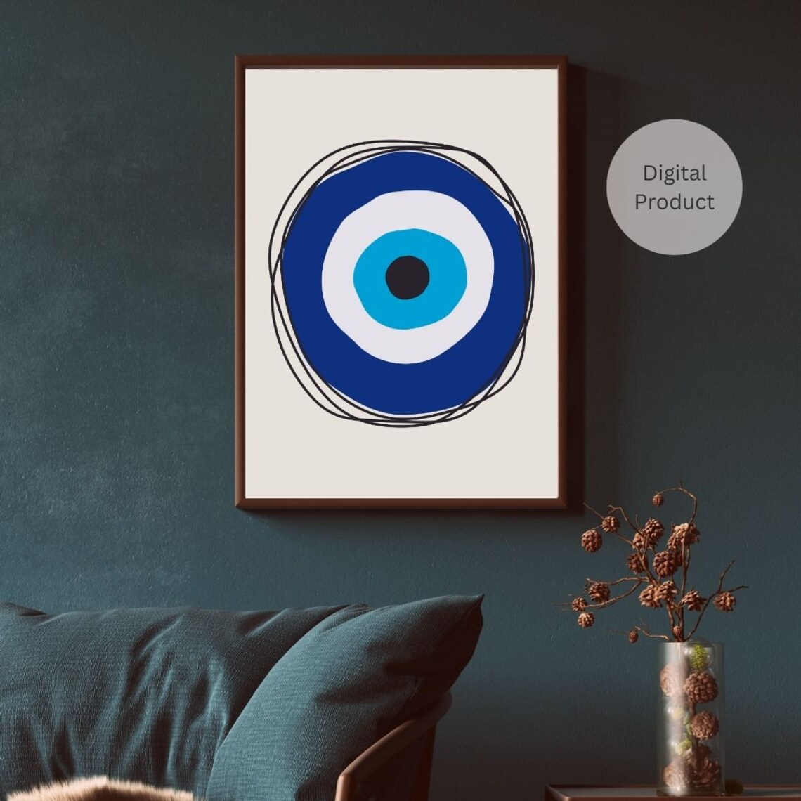 Evil Eye Poster, Nazar Poster, Evil Eye Wall Decor, Evil Eye Printable ...