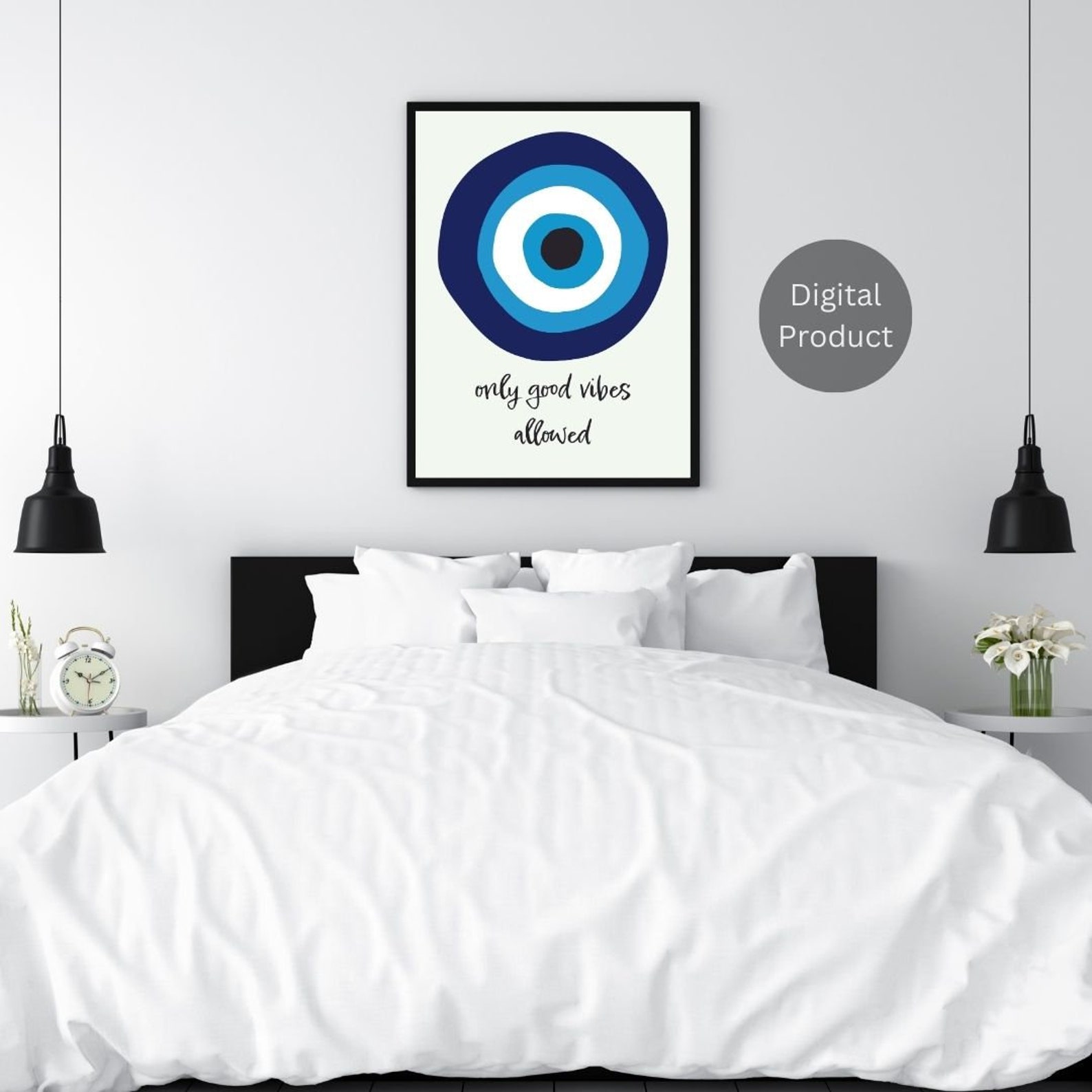 Evil Eye Poster, Nazar Poster, Evil Eye Wall Decor, Evil Eye Printable ...