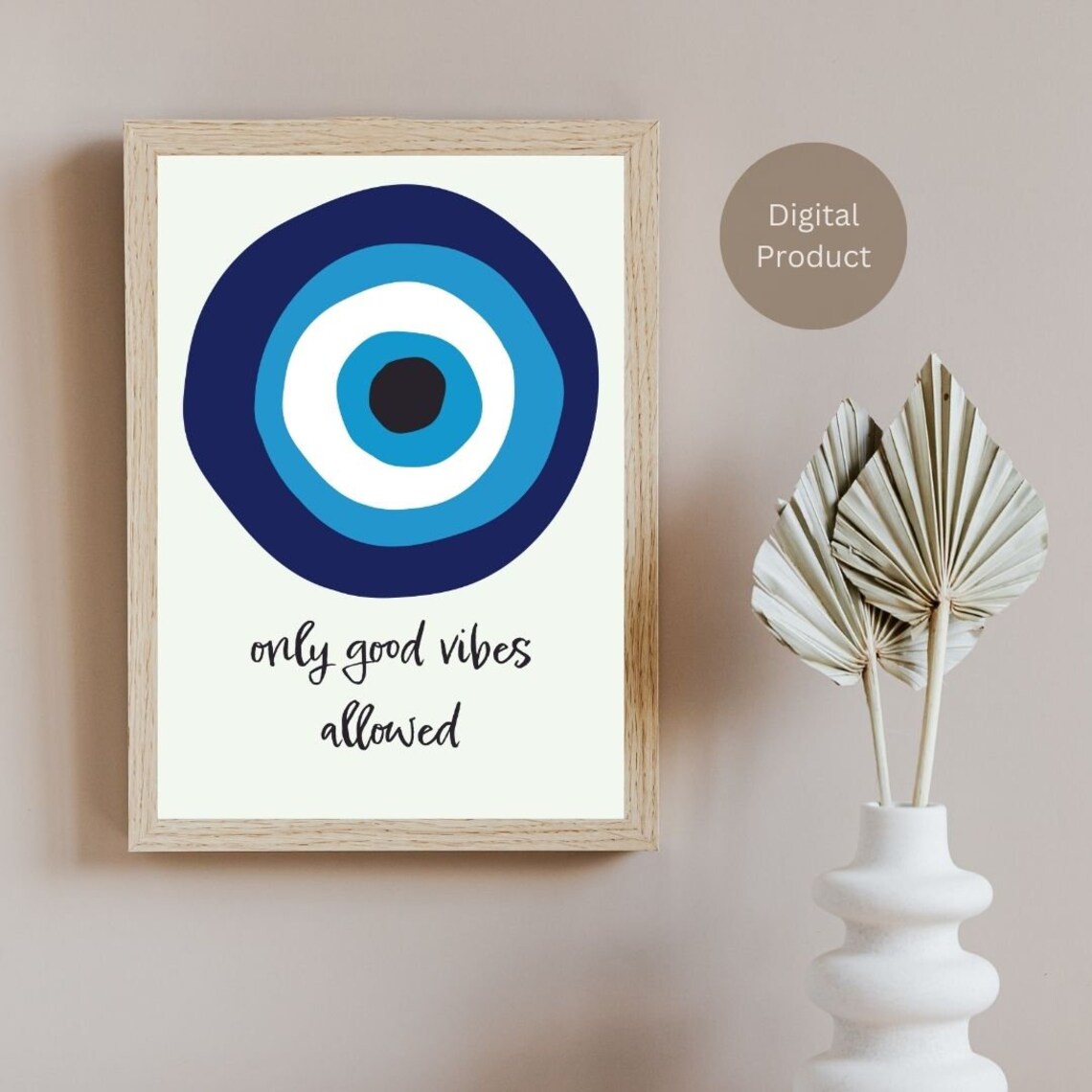 Evil Eye Poster, Nazar Poster, Evil Eye Wall Decor, Evil Eye Printable ...