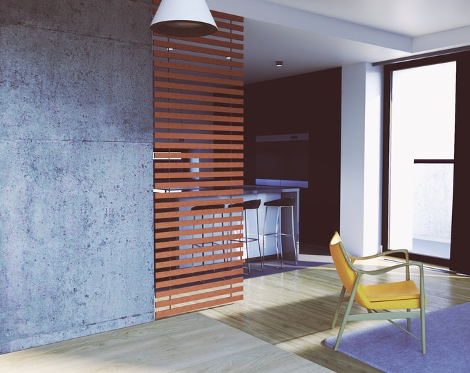 Adjustable Wooden Room Divider Screen Wall, Custom Separator for Room ...