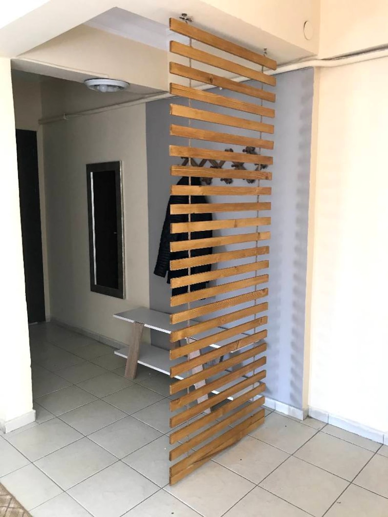 Adjustable Wooden Room Divider Screen Wall Custom Separator - Etsy