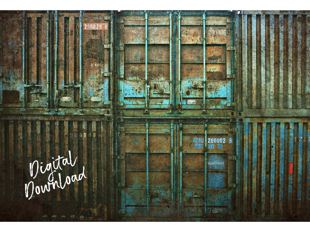 Rusty Metal Crates Crate Rust Metal Grunge Instant - Etsy