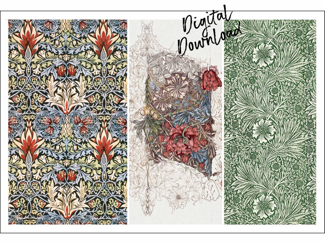 William Morris Designs-4 Digital Download, William Morris Designs ...