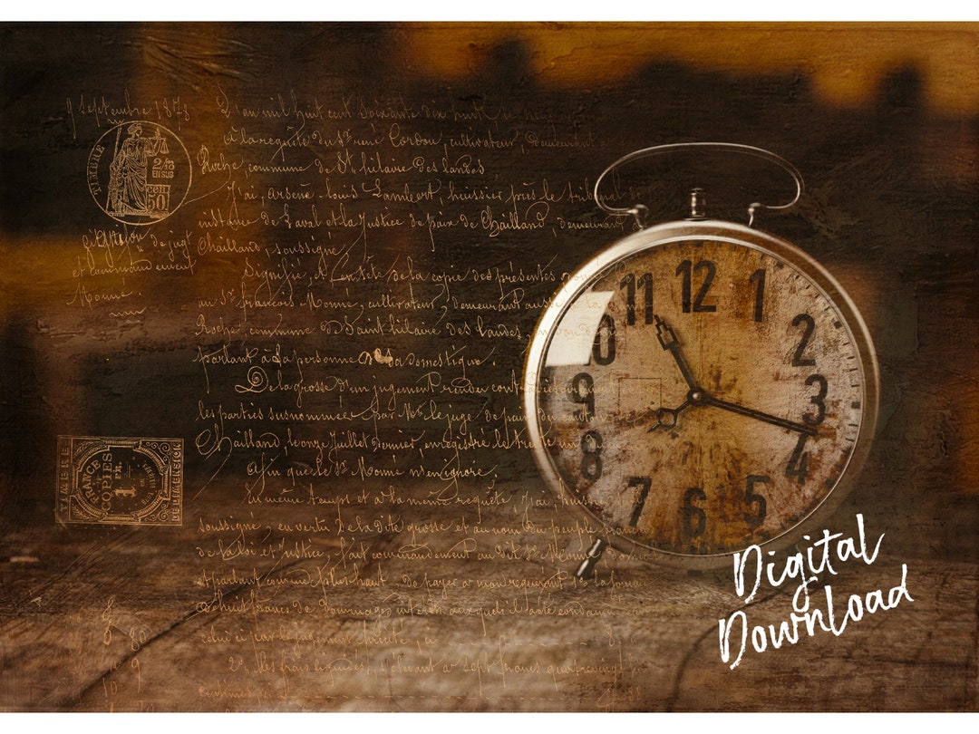 Antique Alarm Clock Digital Download, Antique Alarm Clock Print ...