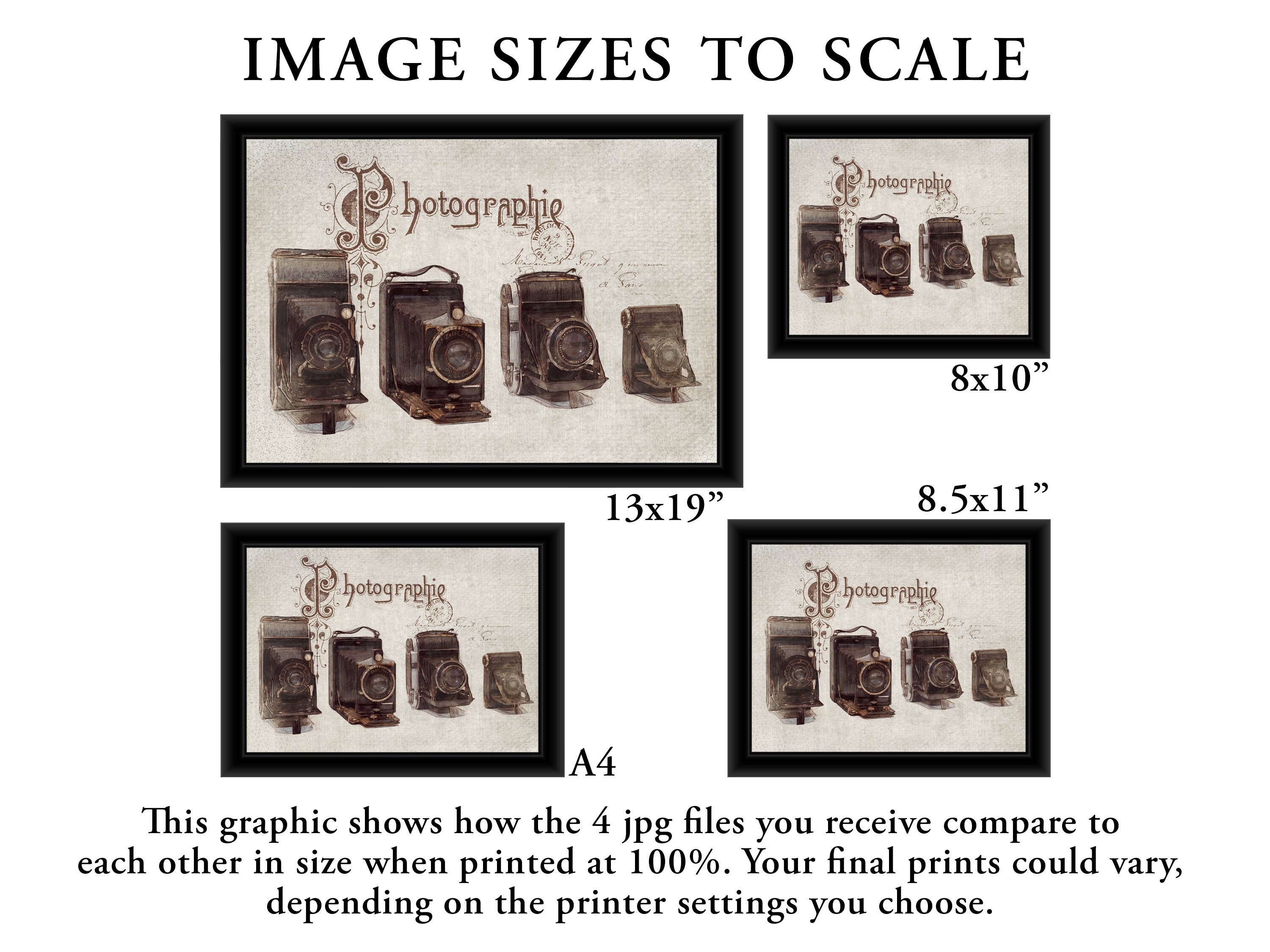 Antique Vintage Cameras Instant Download, Antique Cameras Printable ...