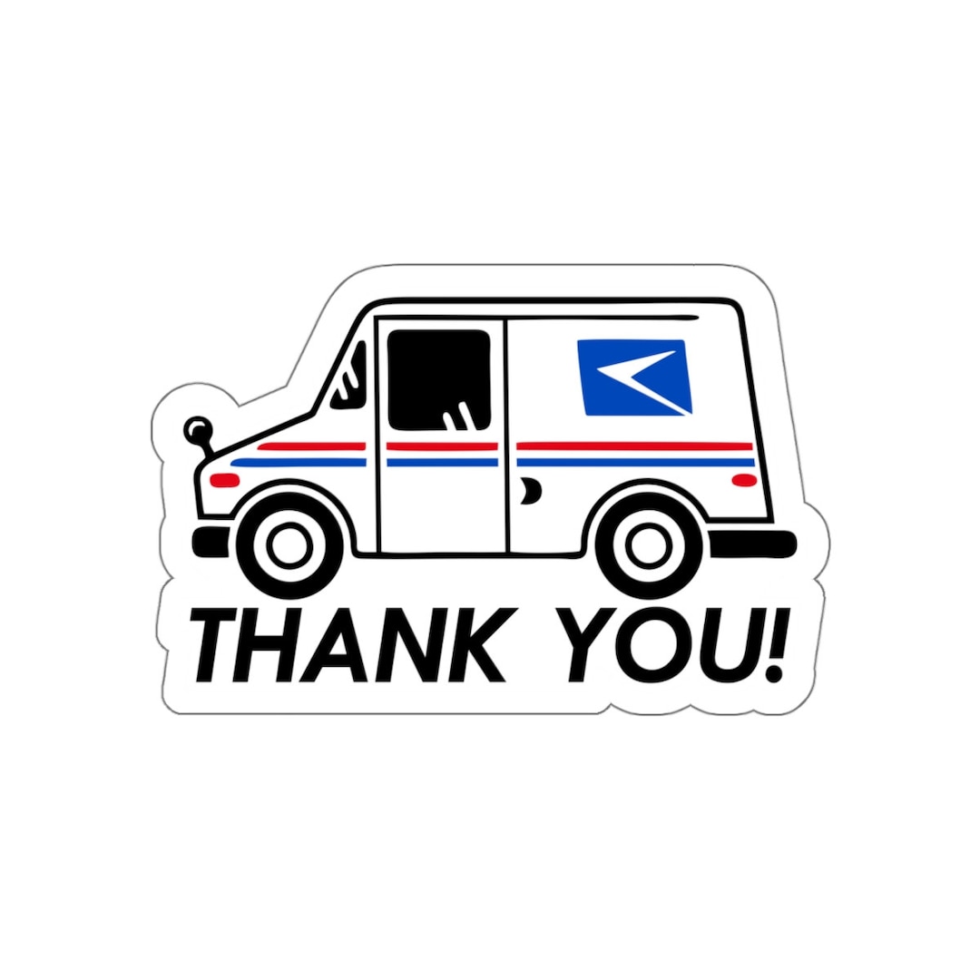 Thank You USPS Mail Carrier Sticker 4x4 - Etsy