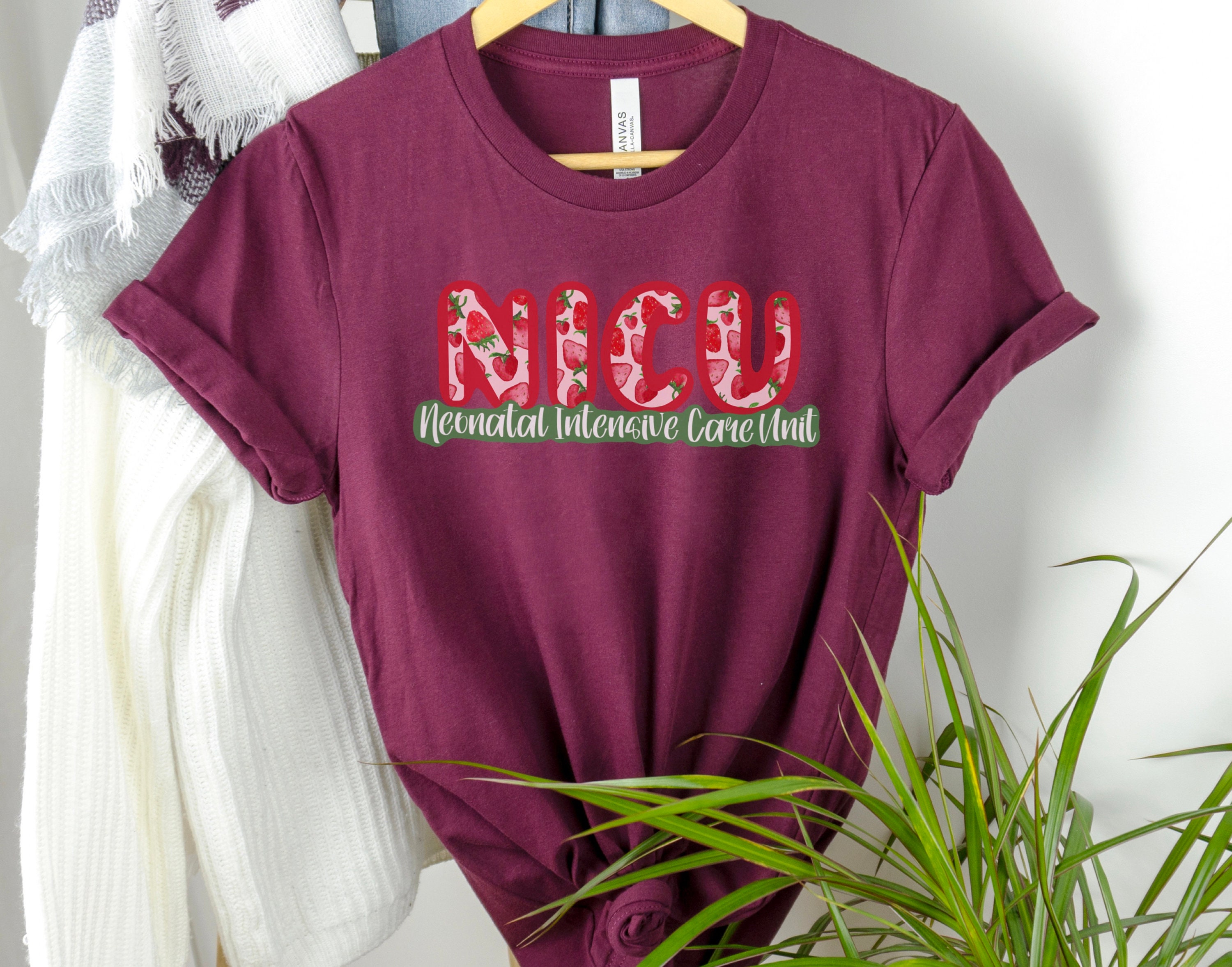 NICU Shirt, Neonatal Intensive Care Unit, Strawberry, Summer NICU Shirt ...