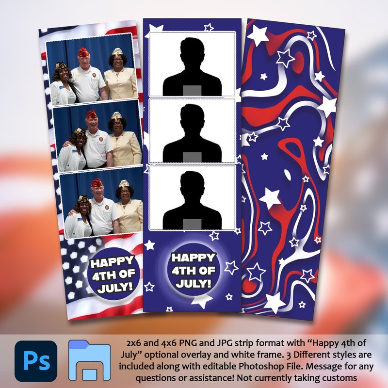 Independence Day Photobooth Template - Etsy
