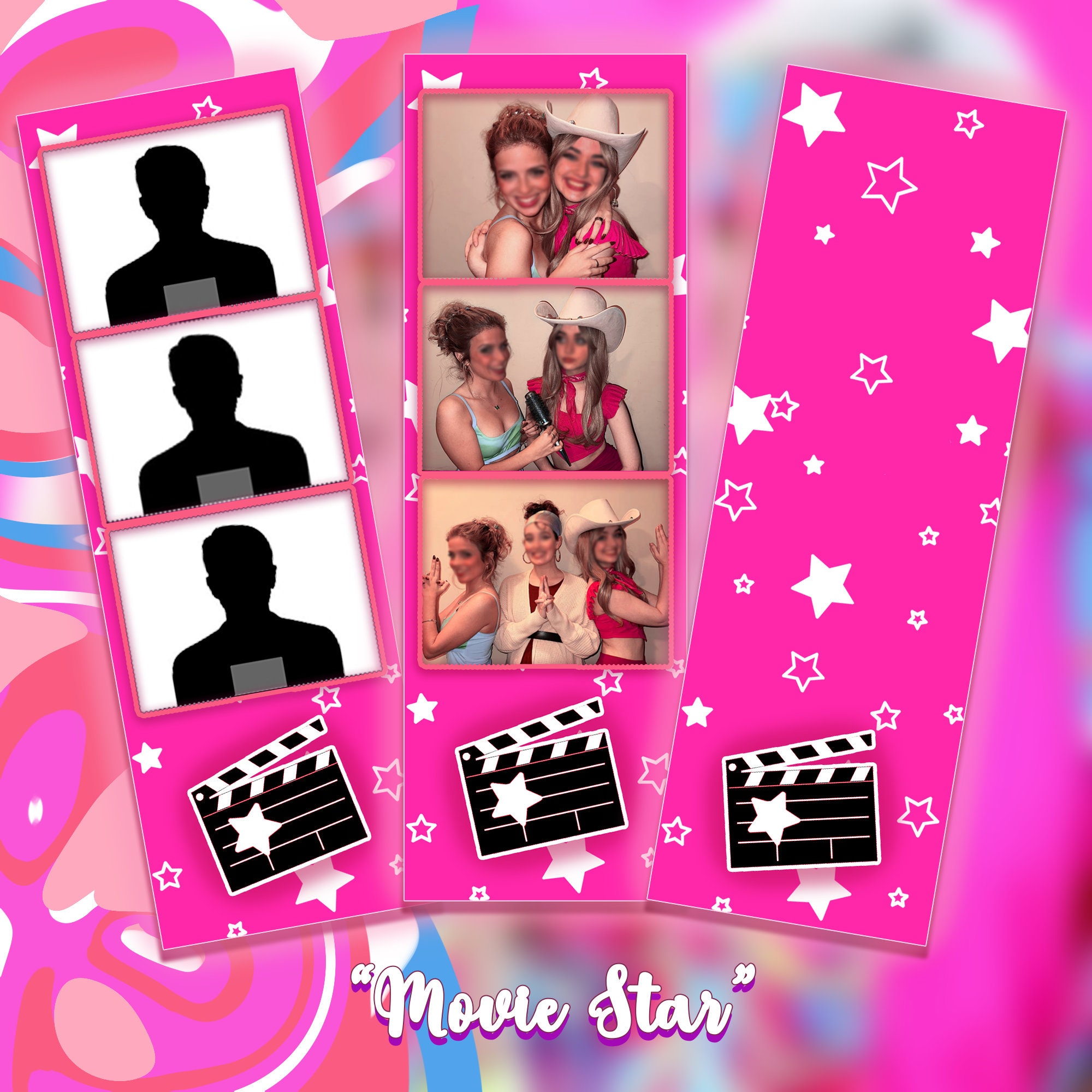 2x6 Strip Pink Barb Fashion Doll Girl Party Photo Booth Template ...