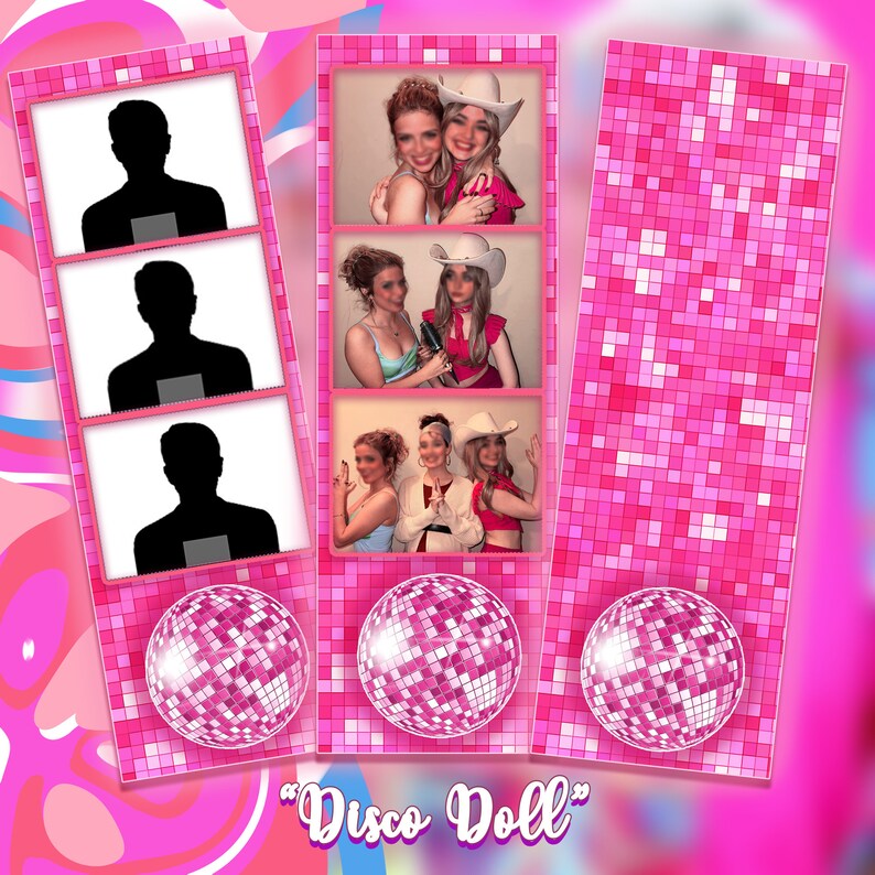 2x6 Strip Pink Barb Fashion Doll Girl Party Photo Booth Template ...