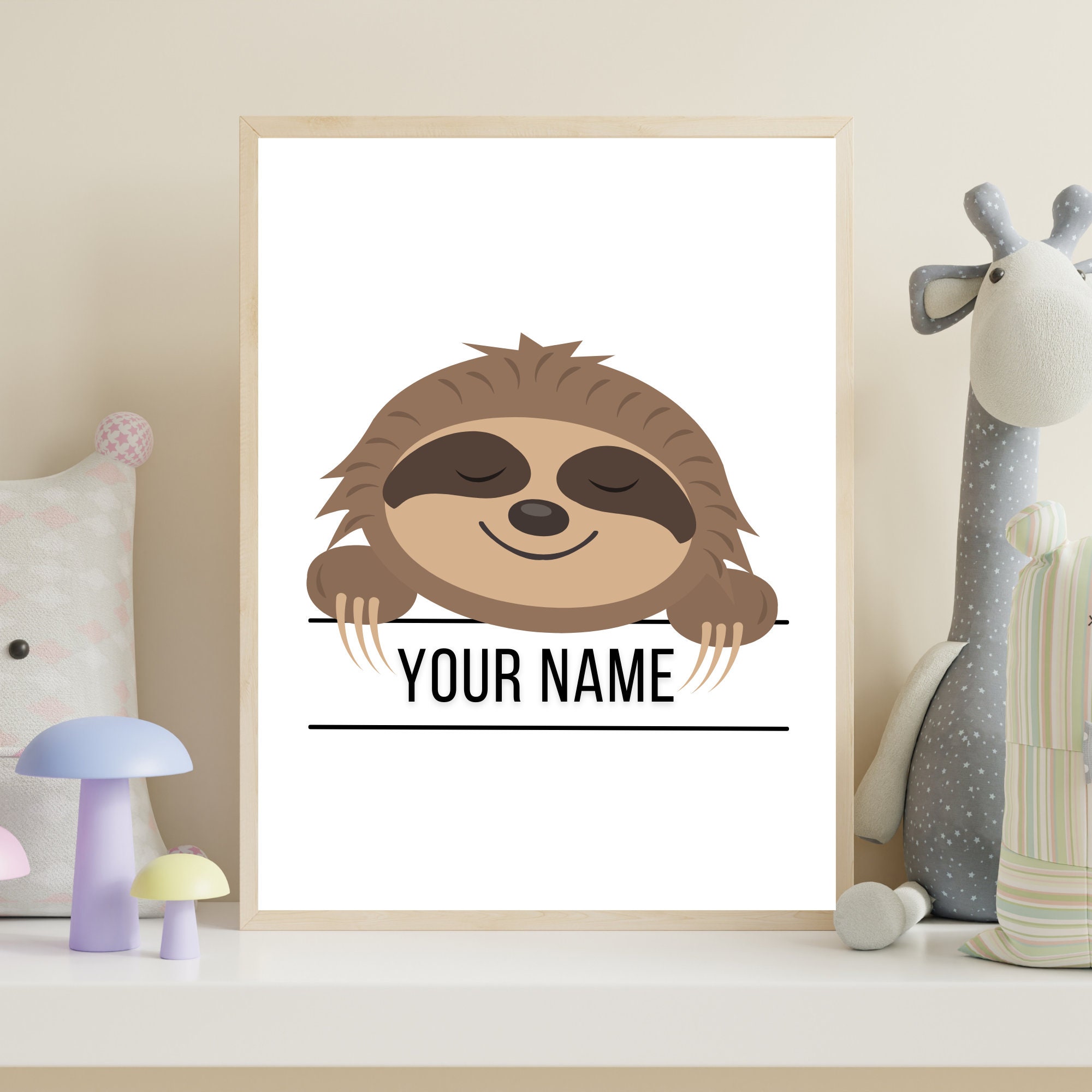 Baby Sloth SVG Bundle & Sloth Clipart Sloth Gifts and Nursery Wall Art ...