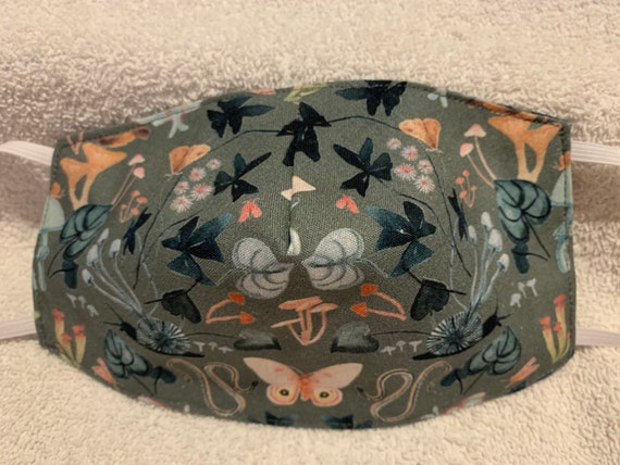 Moths & Mushrooms Mask - Etsy