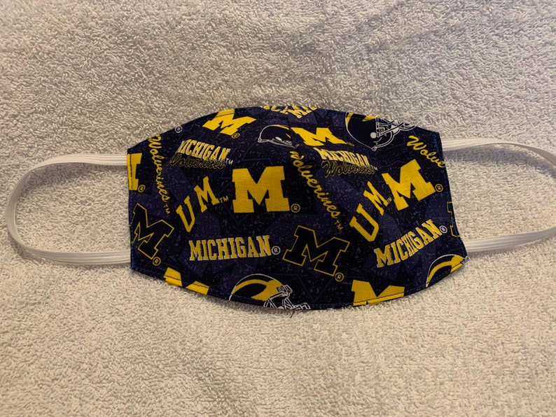 University of Michigan Mask - Etsy