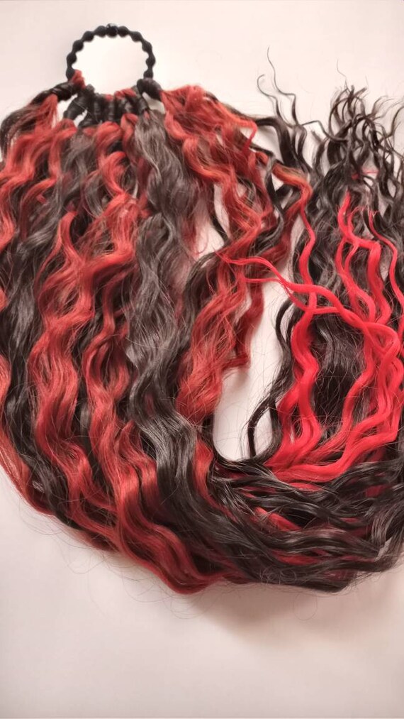 Red Hair Extension curly Hair Extensions Festival Hair - Etsy