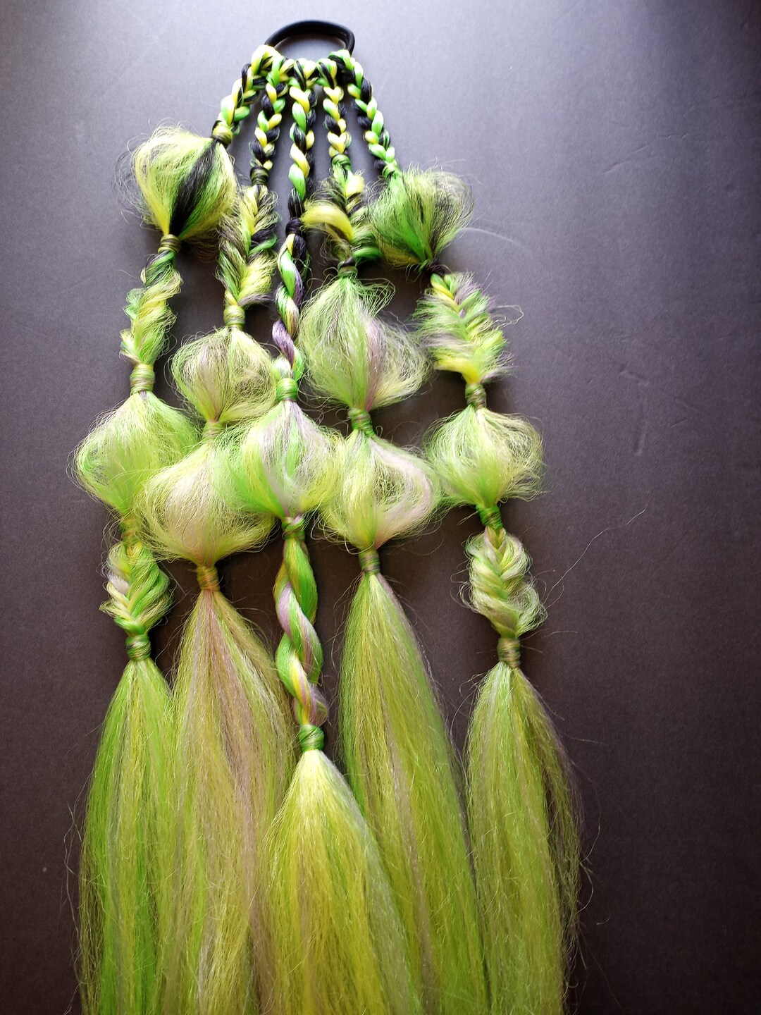 Rave Hair, Festival Hair, Festival Braids, Green Hair Extension, Rave ...