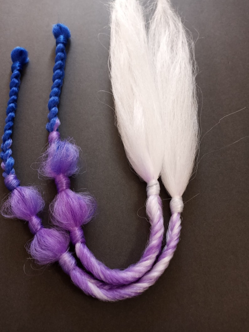 Synthetic Braids rainbow Hair Fancy Fishtail Blue Braids - Etsy