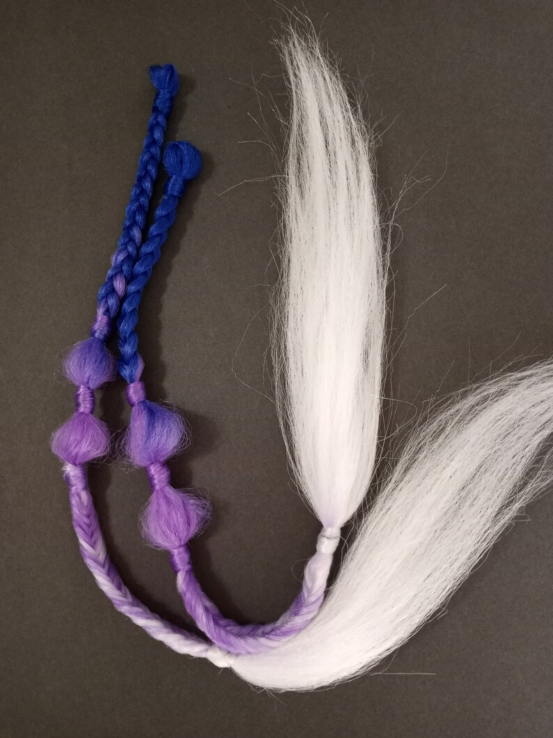 Synthetic Braids rainbow Hair Fancy Fishtail Blue Braids - Etsy