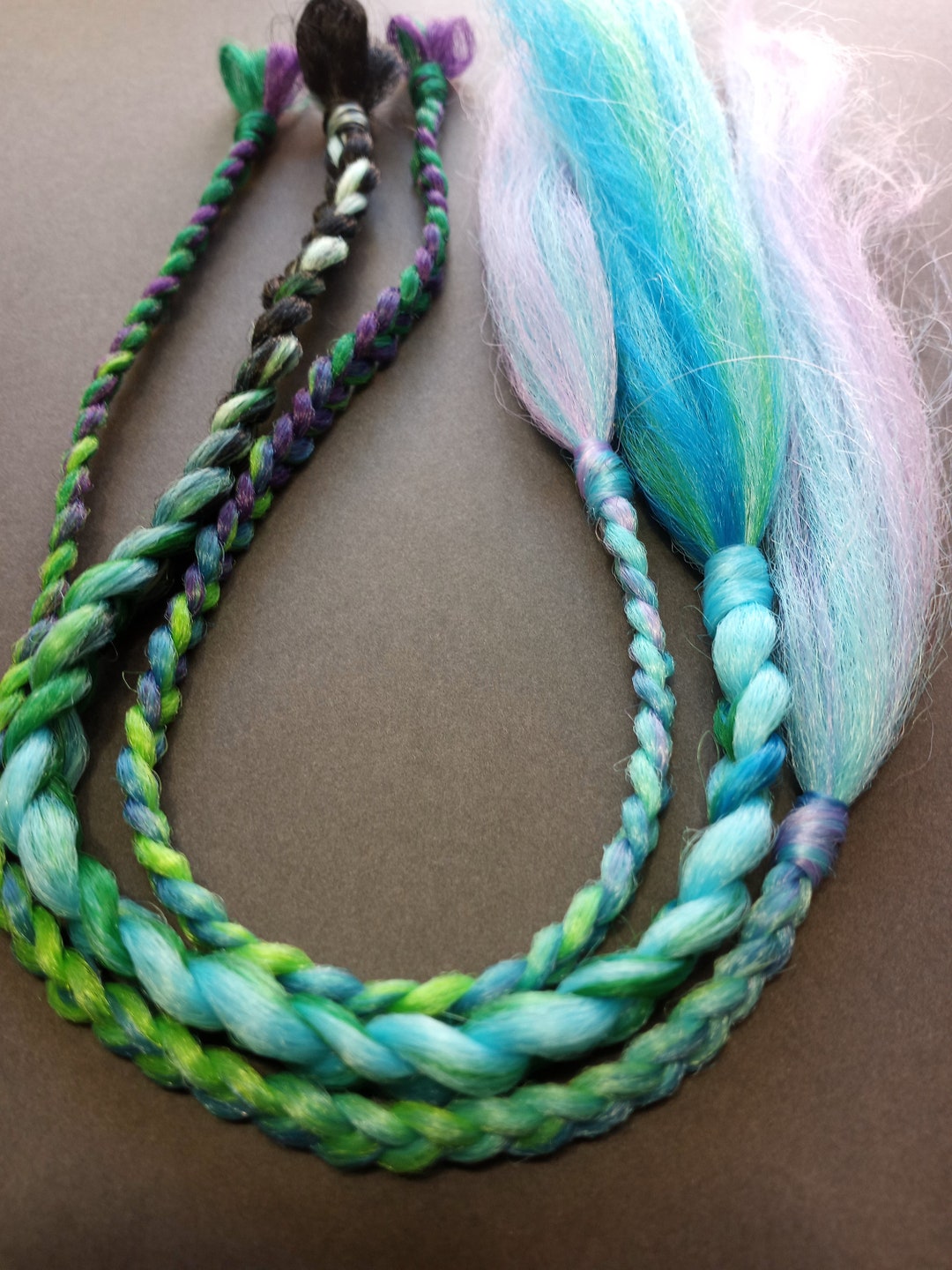 Purple Braids, Festival Hair Accessory's, Rave Hair, Pastel Braids ...