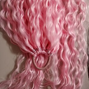 Pink Hair Extension Festival Hair Ponytail Extension Rave - Etsy