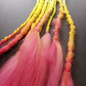 Festival Hair, Synthetic Dreads, Multi-colored Dreads, Single Ended ...