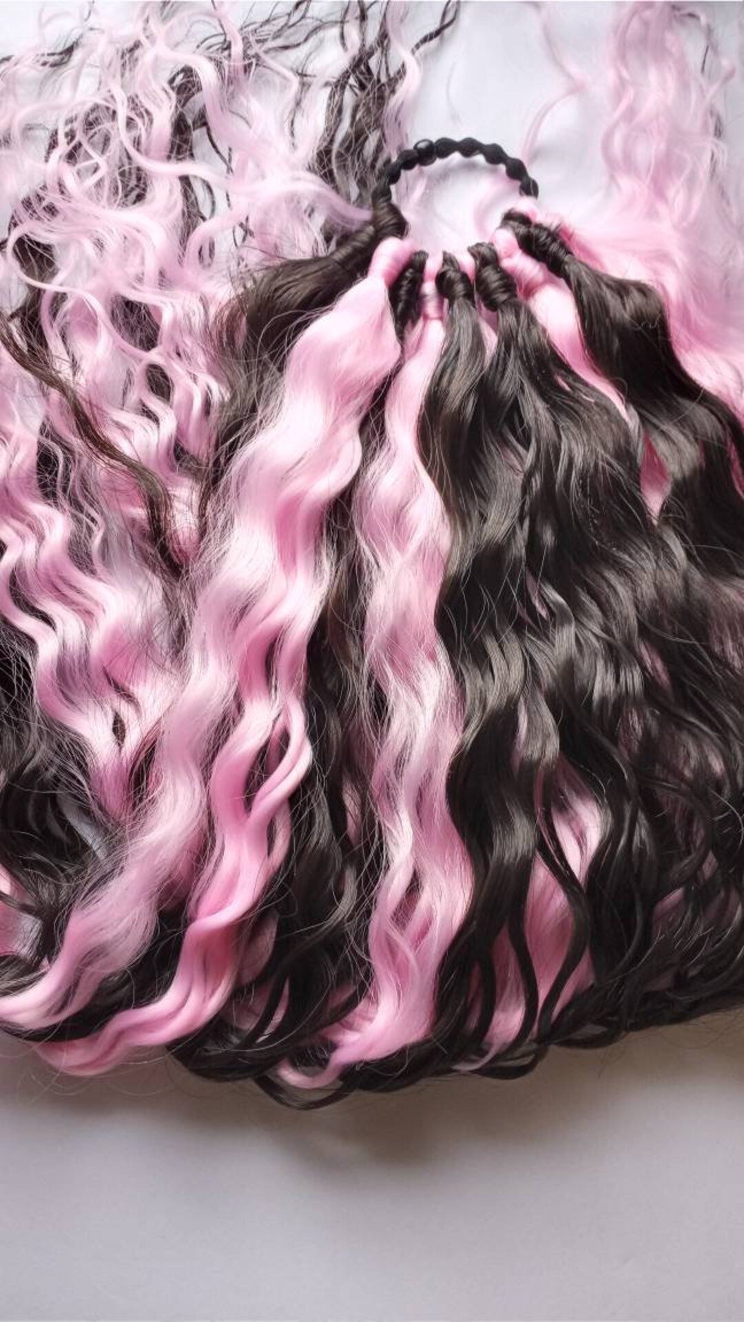 Pink Hair Extension , Festival Hair, Ponytail Extension, Rave Hair ...