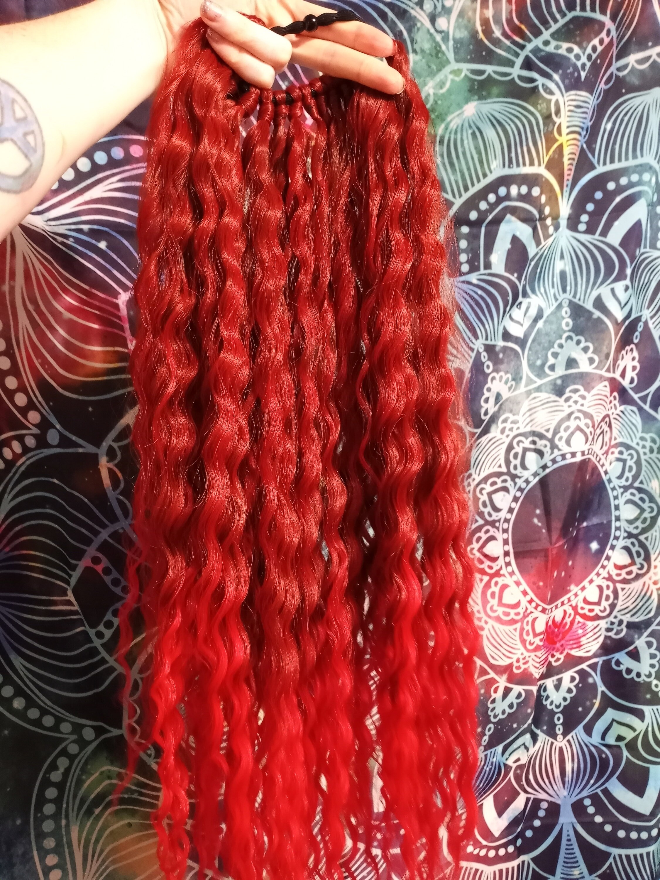 Red Hair Extension curly Hair Extensions Festival Hair - Etsy