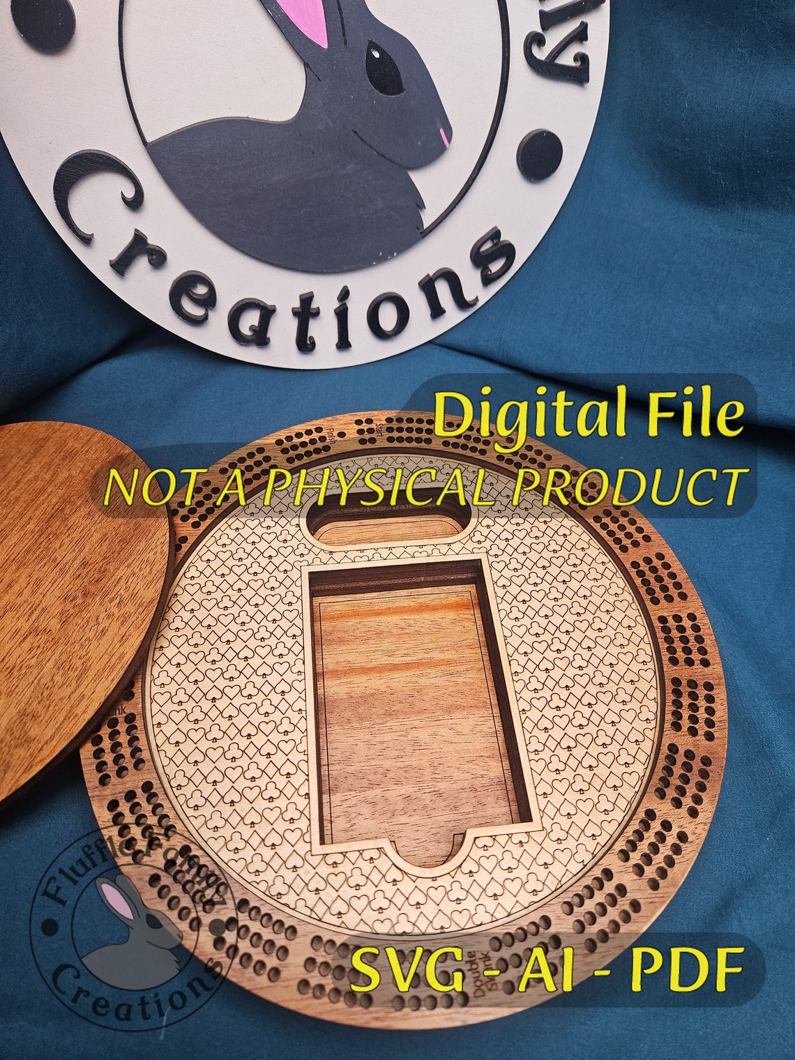 Digital File: 3-person Round Cribbage Board Laser Cut File - SVG, PDF ...
