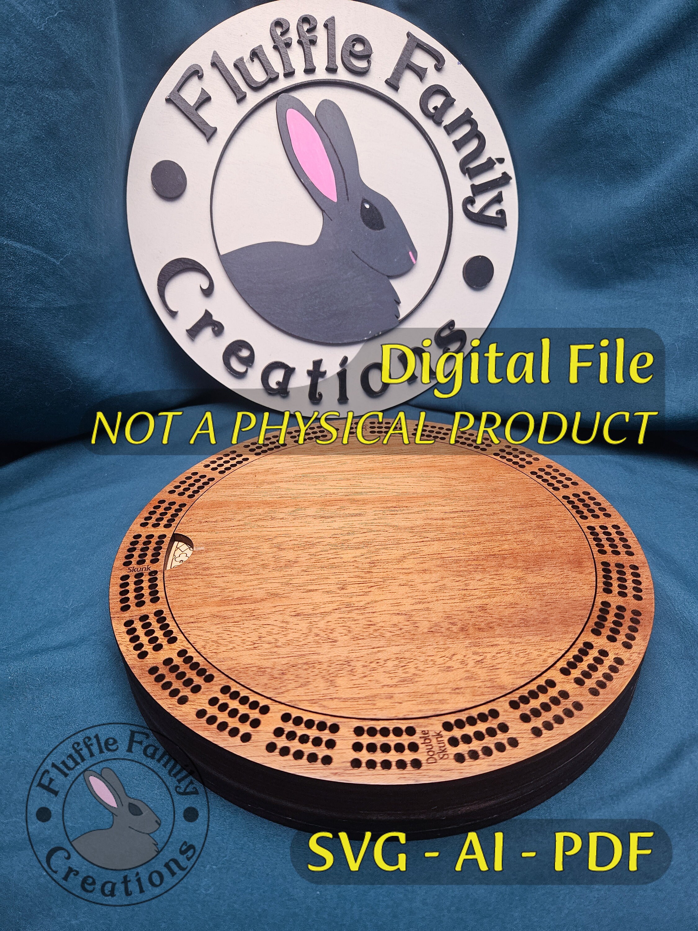 Digital File: 3-person Round Cribbage Board Laser Cut File - SVG, PDF ...
