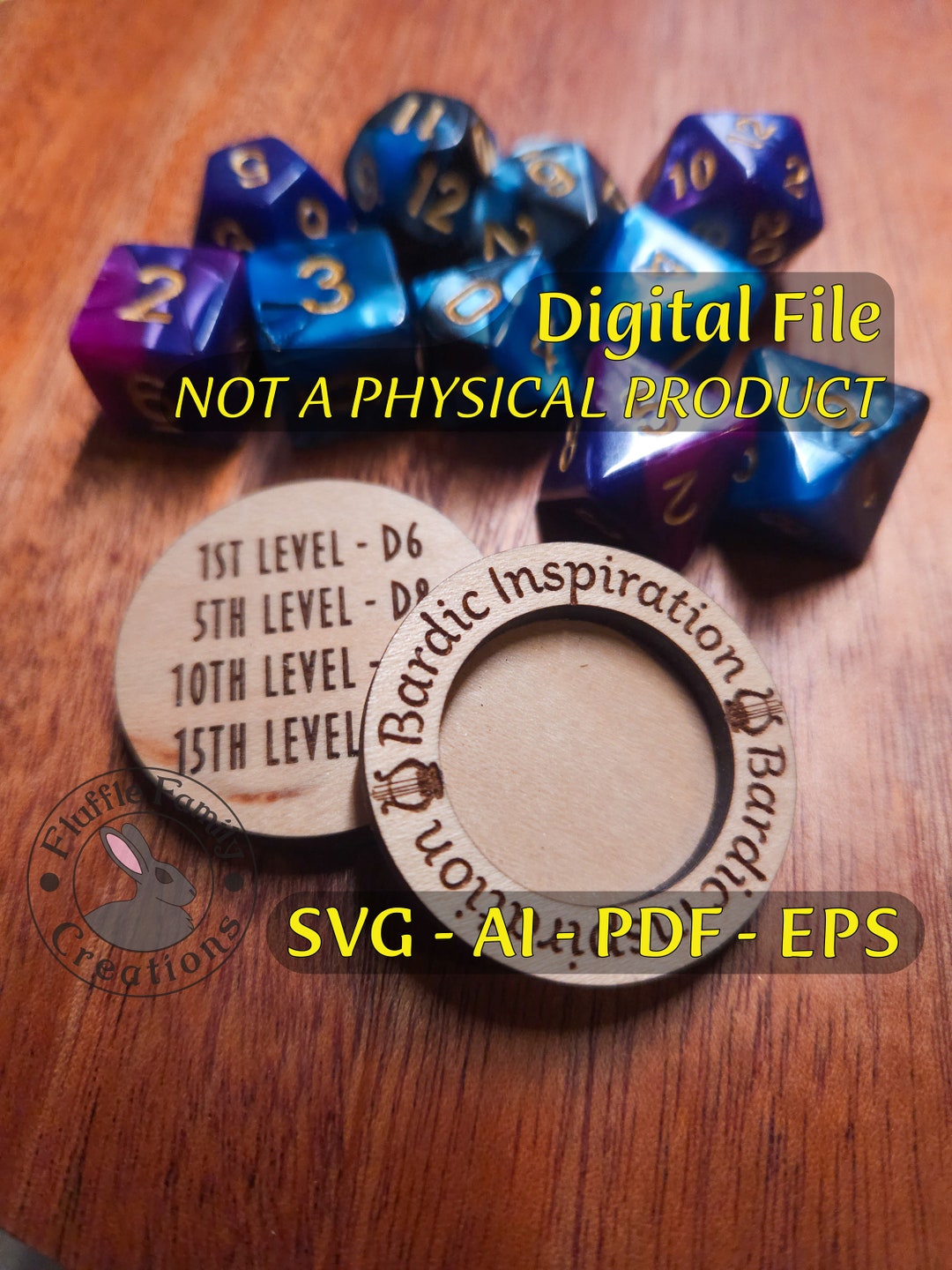 Bardic Inspiration Tokens Laser Files | D&D Bard Accessory Laser Files ...