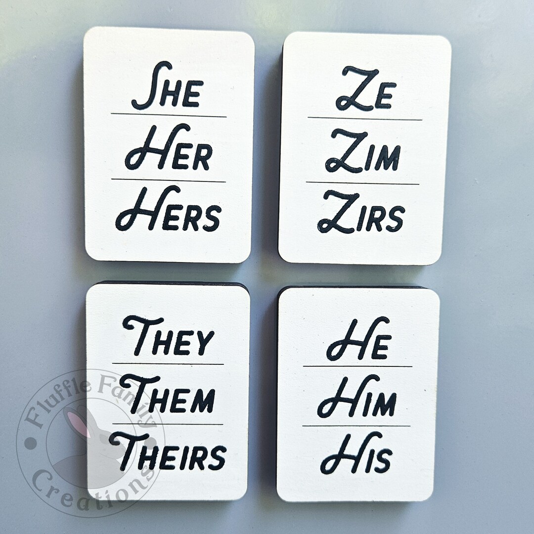 Pronouns Magnet PRIDE Magnets Pronouns Customizable Pronouns Magnets - Etsy
