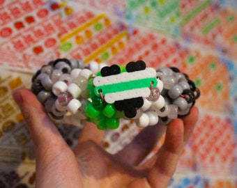 Game Over Glitch Kandi Perler Necklace - Etsy