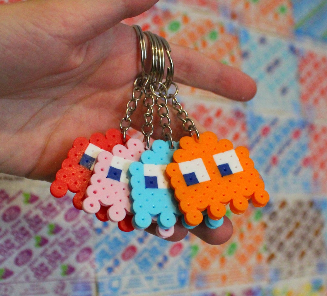 Pac-man Perler Keychains - Etsy